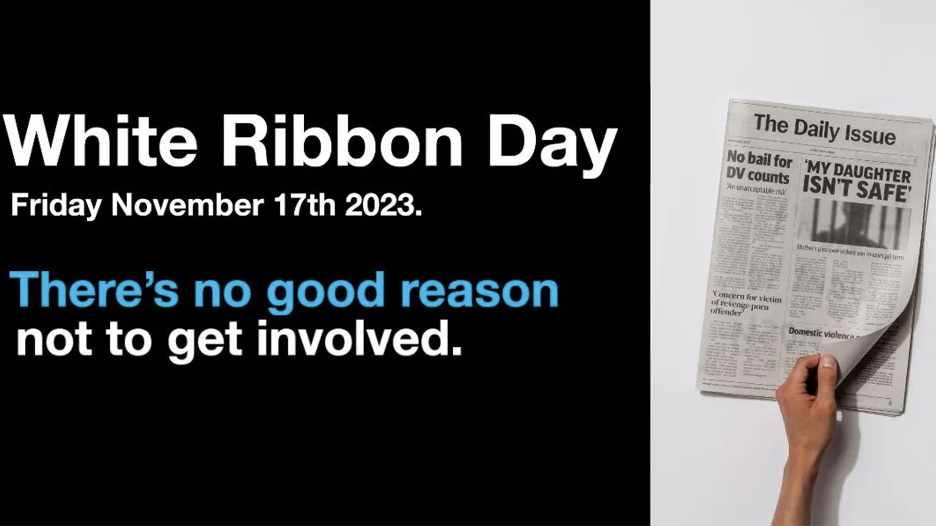 White Ribbon Day: There’s No Good Reason Not to Get Involved